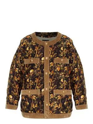 R13 Floral Motif Jacket - Brown