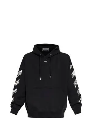 Off-White Printed Hoodie - Black