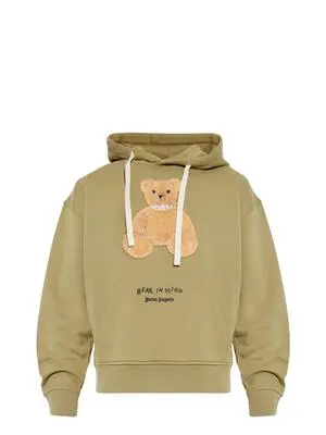 Palm Angels Sweatshirt With Teddy Bear Motif - Green