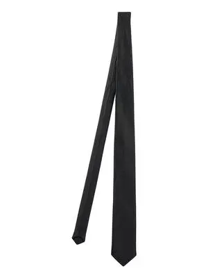 Sandro Oversize Leather Tie - Black