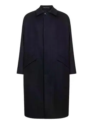 Giorgio Armani Single-breasted Cashmere Coat - Blue