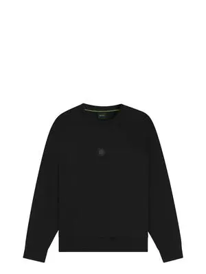 BOSS Sweatshirt With Logo Plaque - Black