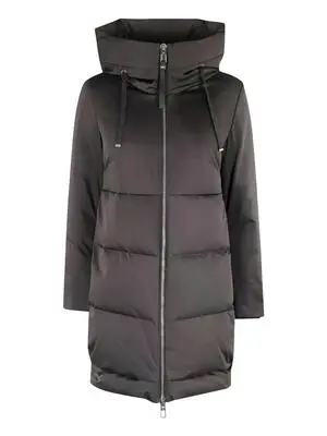 DUNO Hooded Puffer Coat - Brown