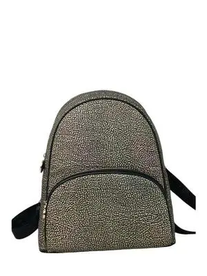 Borbonese Abstract-Pattern Backpack Silver