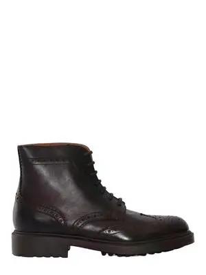 DOUCAL'S Perforated-detailed Boots - Brown