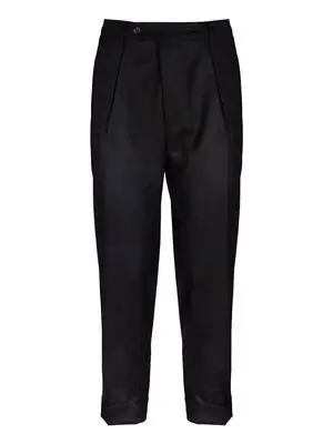 BERWICH Pleated Trousers - Black
