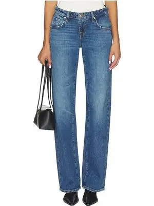 7 For All Mankind Low Straight Leg Jeans - Blue