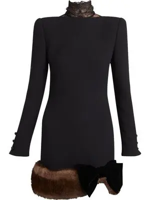 Valentino Garavani Turtleneck Mini Dress - Black