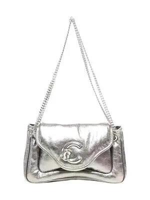 COCCINELLE C-me Leather Shoulder Bag - Silver