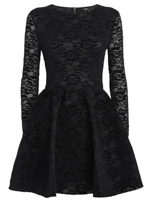Maje Velvet-lace Mini Dress - Black