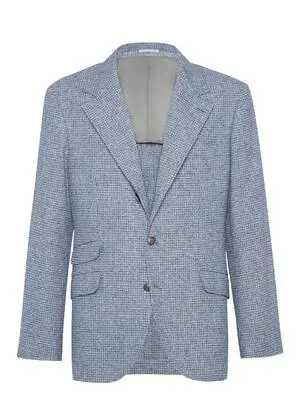 Brunello Cucinelli Silk-wool-cashmere Deconstructed Blazer - Blue