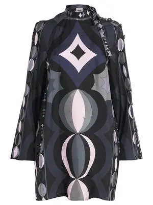 Emilio Pucci Silk Mini Dress - Black