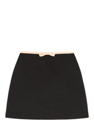 Valentino Garavani Bow-detail Mini Skirt - Beige