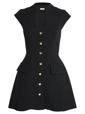 Sandro Structured Mini Dress - Black