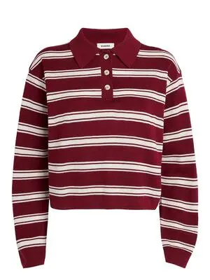 Sandro Wool-blend Polo Sweater - Red