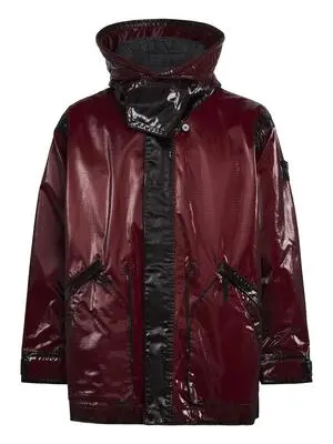 Stone Island Uneven Ripstop Prismatico Parka - Burgundy
