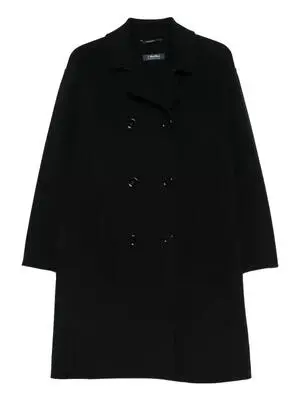 Max Mara Wool Double-breasted Coat - Black