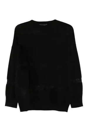 Fabiana Filippi Mesh-panel Sweater - Black