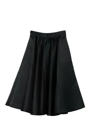 Max Mara A-line Gathered Skirt - Black