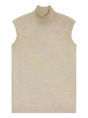 BOSS High-neck Sleeveless Top - Neutrals