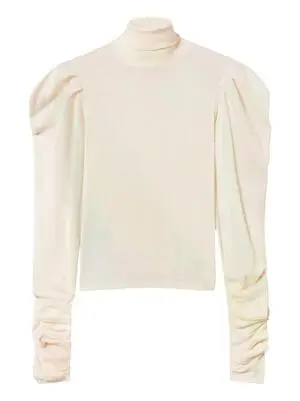 TWINSET Puff-Sleeve Turtleneck Sweater
