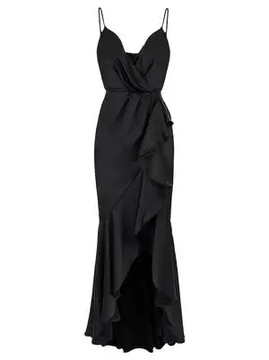 ROSERRY Marbella Ruffled Maxi Dress - Black