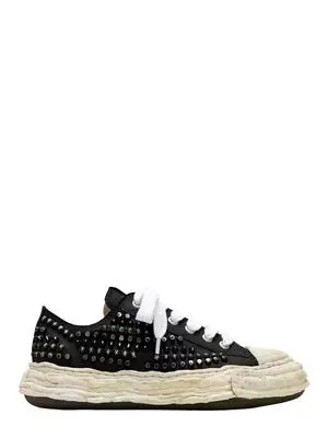 Mihara Yasuhiro Studded Peterson23 Canvas Trainers - Black