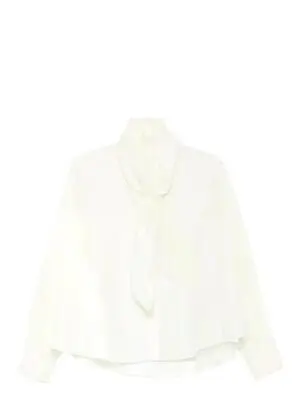 CARVEN Silk Tie Blouse