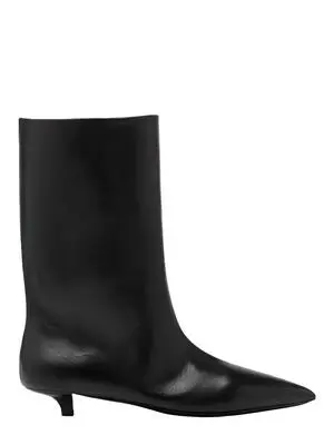 Marsèll Spino Pointed-toe Leather Boots - Black