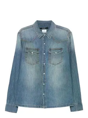 Ksubi Studded Denim Shirt - Blue