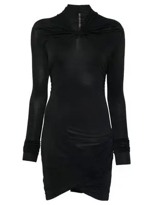Rick Owens Twisted Long-sleeve Dress - Black