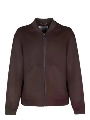 AMARANTO Zip-up Bomber Jacket - Brown