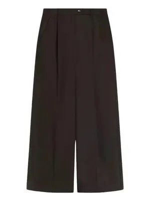 Sportmax Button Wool Trousers - Brown