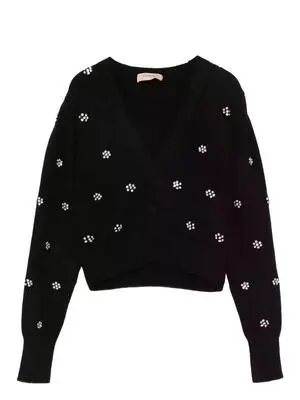 TWINSET Floral-pattern Cardigan - Black