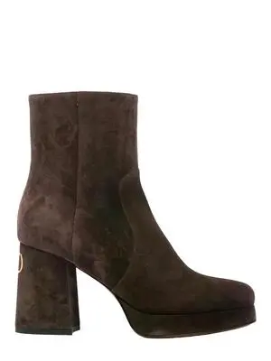 Valentino Garavani 90mm Fawcette Platform Boots - Brown
