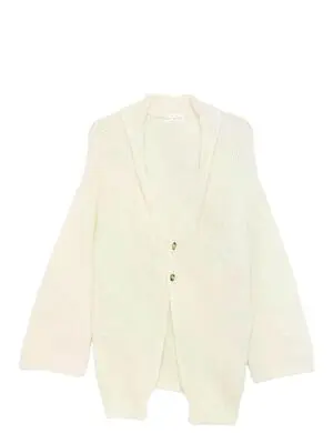 MA'RY'YA Shawl Collar Cardigan - White