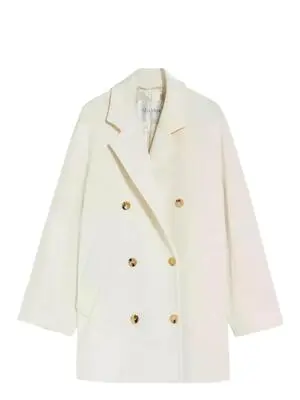Max Mara Rebus Double-breasted Coat - Neutrals