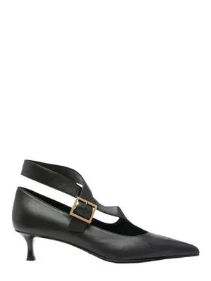 Khaite 45mm Sloan Buckle-strap Pumps - Black