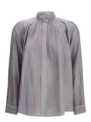 FORTE_FORTE Crater-collar Button Shirt - Grey