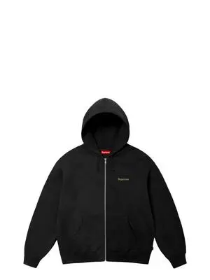 Supreme Crest Zip-up Ss 25 Hoodie - Black