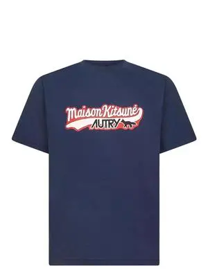 AUTRY Maison Kitsuné Logo-lettering T-shirt - Blue