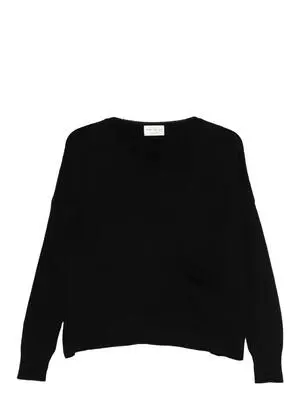 MA'RY'YA Patch-pocket Sweater - Black