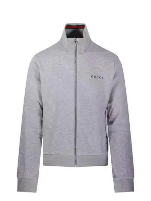 Gucci Zip-up Sweatshirt - Grey