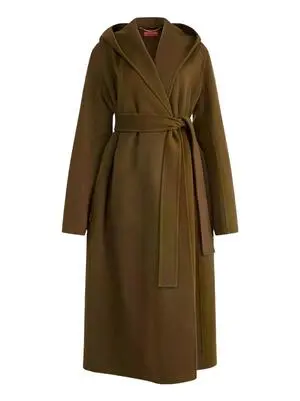 Altuzarra Hooded Belted Coat - Green