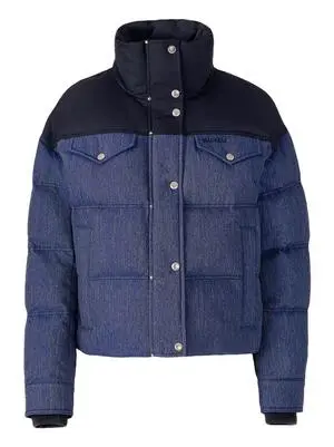 Mackage Quilted Denim Down Jacket - Medium Denim
