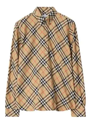 Burberry Check Print Shirt Roan - Beige