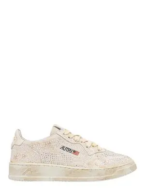 AUTRY Medalist Low Crystal Sneakers - White