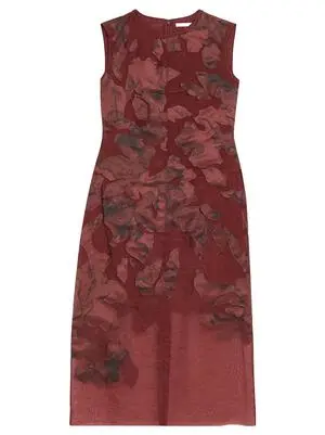 JASON WU Printed Applique Sleeveless Midi Dress - Black  Medjool