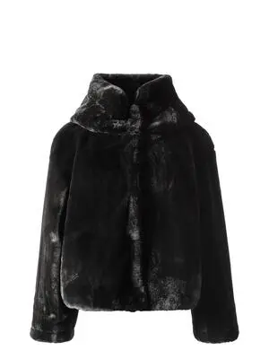 Perfect Moment Faux Fur Hoodie - Black