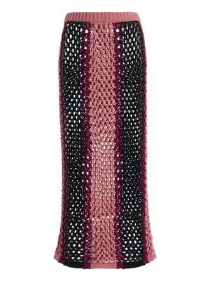 DIOTIMA Spice Crochet Midi Skirt - Stripe